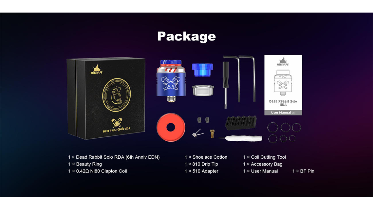 Hellvape Dead Rabbit Solo RDA (6th Anniv EDN) - Phiên bản đặc biệt kỷ niệm 6 năm