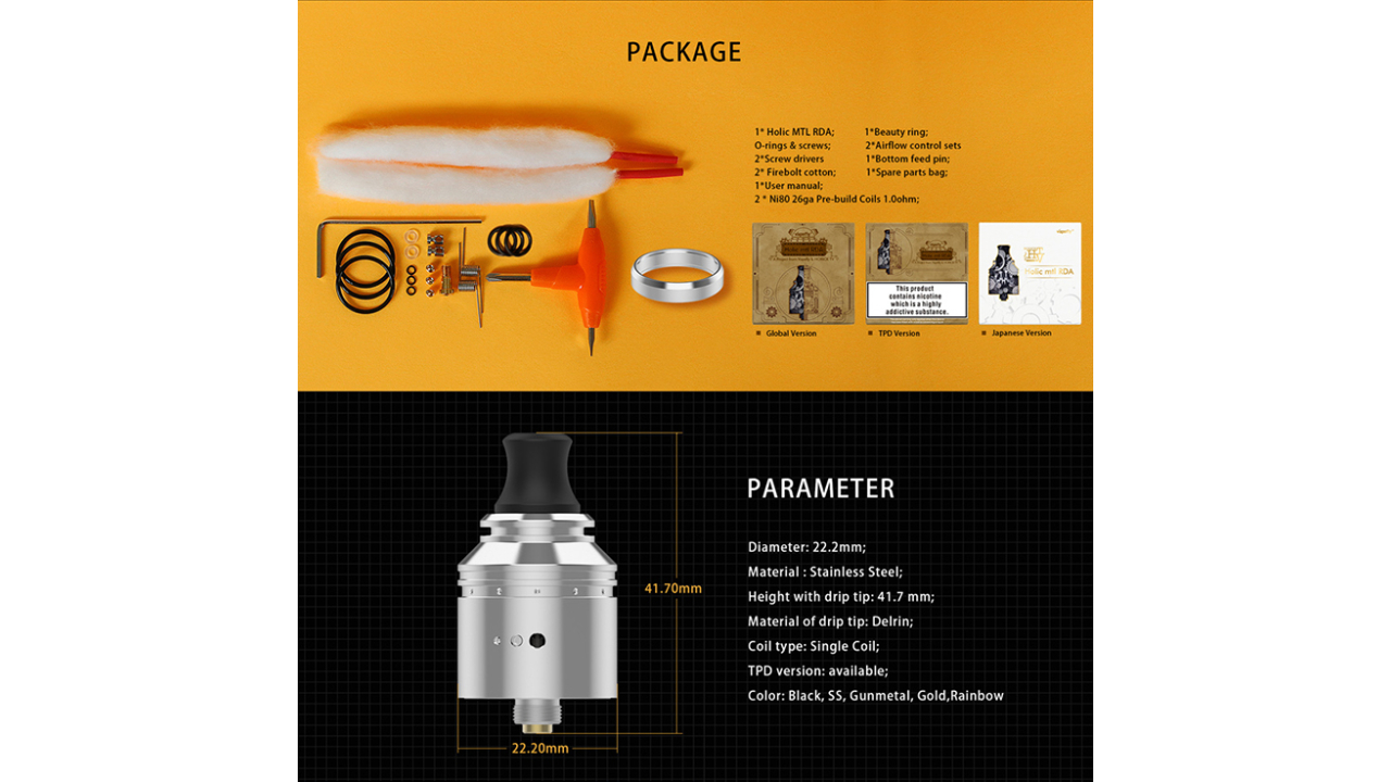 Vapefly Holic MTL RDA